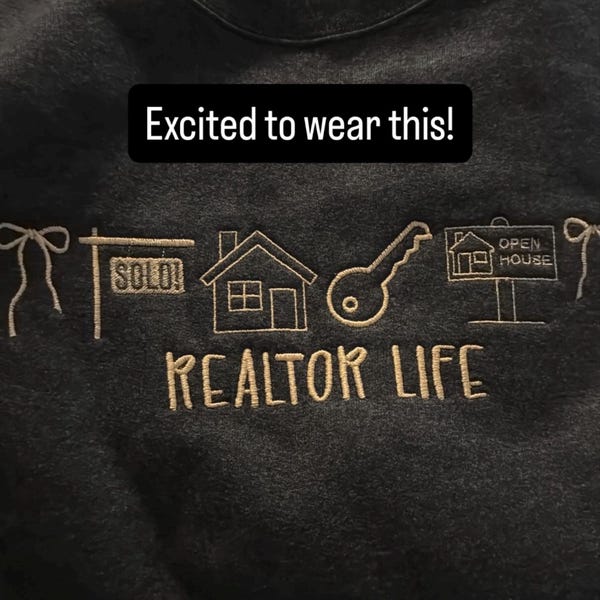 Realtor Sweatshirt, Embroidered Realtor Sweatshirt, Custom Realtor ...