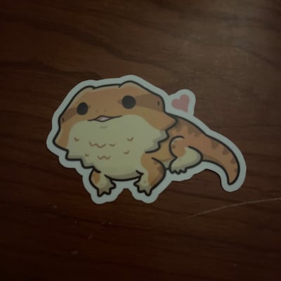 Cute Reptile Stickers, Bearded Dragon Sticker, Leopard Gecko Sticker ...