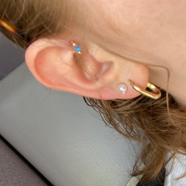 Natural Amethyst 2-3mm Conch Ring Gold Conch Hoop Silver Conch Piercing ...