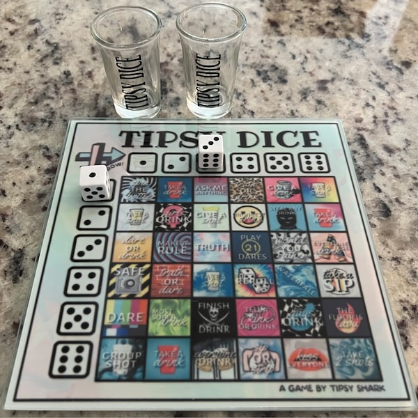 Drunk Dice Drinking Game: Group Party Game Fun for Adults (printable ...