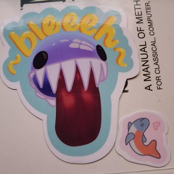 Bubble Bleh - Waterproof Vinyl Sticker - Original Art - Gloss Finish ...