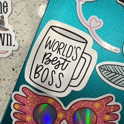 World's Best Boss Sticker Vinyl TV Show Sticker Office - Etsy