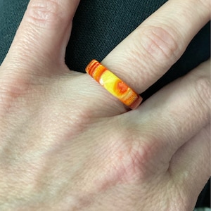 Unicorn Poop Diamondcast Ring With Opal Inlay on an 8mm Wide - Etsy