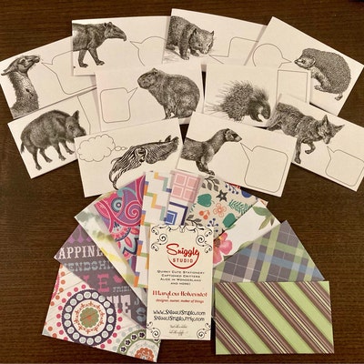 Nostalgic Mini LOVE NOTES 2 Tiny Square Heart Cards Vintage Theme ...