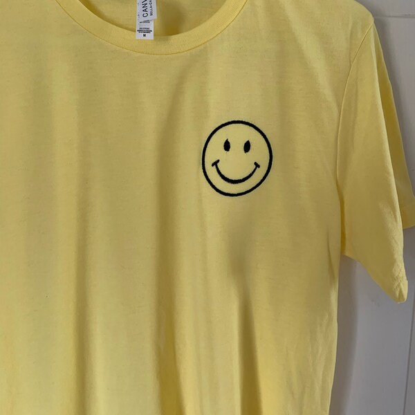 Happy Face Machine Embroidery Design - Instant Download - Etsy