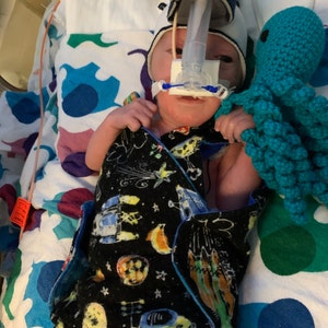 Custom Made Preemie Hospital Gown. NICU Smock. Sizes for Babies 1-11 Lb ...