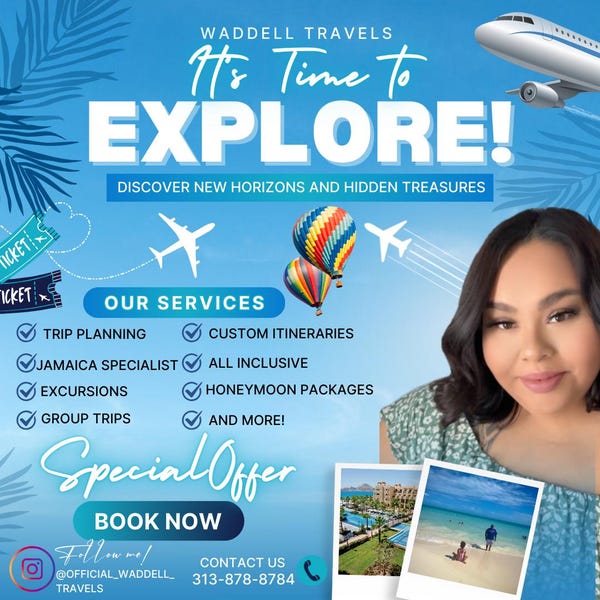 Travel Agent Flyer, DIY E-flyer Template, Travel Flyer, Vacation Flyer ...