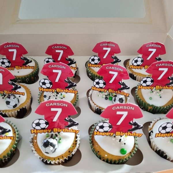 Personalised Man Utd Style Cake Topper. Manchester United Cake ...