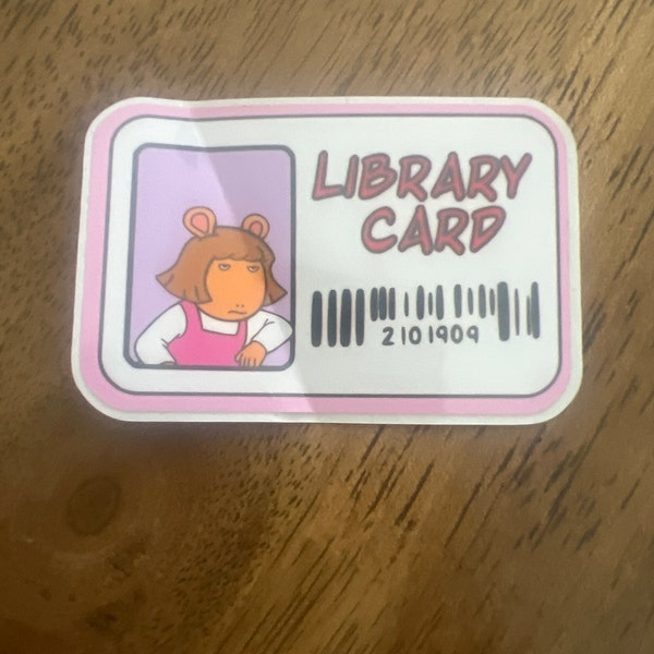 DW - Book Club - Arthur - Library Card - Gifts for Librarian - Double ...