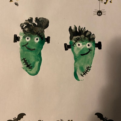 Halloween Handprint Art My First Halloween Keepsake Footprint Craft DIY ...