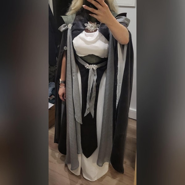 Cape With Waterfall Back and Pointy Shoulders for Elven Costume - PDF ...