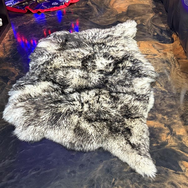 GIANT SHEEPSKIN Triple XXL Mouflon Throw Genuine Leather Sheep Skin 64 ...