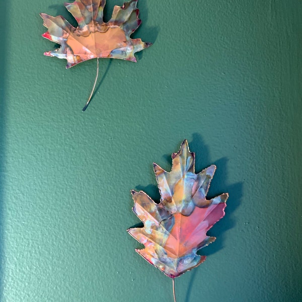 Metal (copper)oak Leaf,wall Decor, Decor,wall Art,hand Made Decor,fall ...