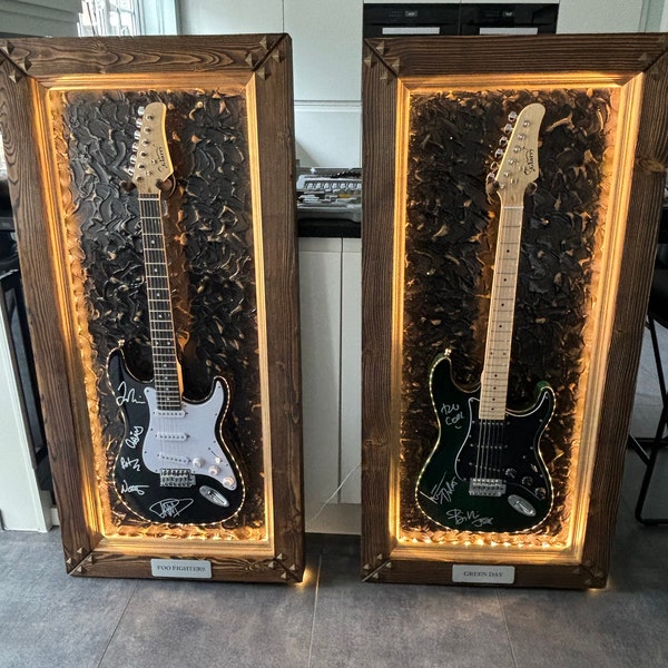 Guitar Wall Display Frame for GIBSON, FENDER, PRS Electric Guitar ...