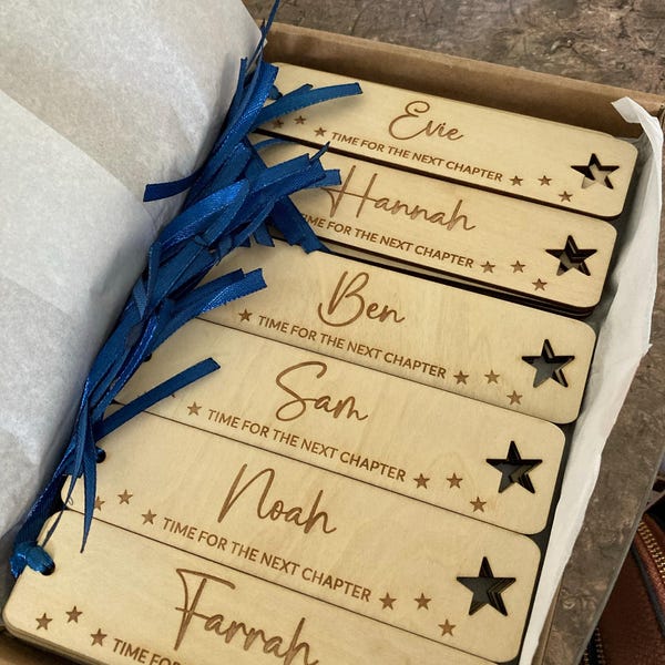 Personalised Wooden Bookmark | Gift Idea | Any Name | Student Incentive ...
