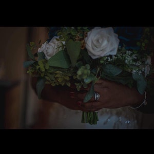 Deep Red Blush Pink & White Artificial Bridal Bouquet Real | Etsy