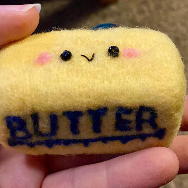 Cute Butter Magnet | Butter Fridge Magnet | Felt Butter | Needle Felted ...