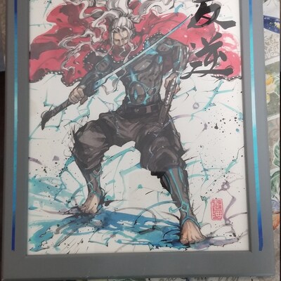 Fine Art PRINT 8x10 Furi Rider With Japanese Calligraphy Resistance - Etsy