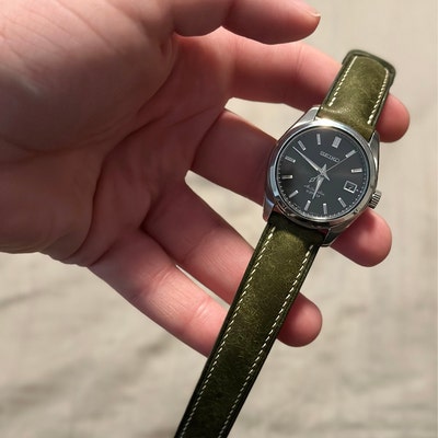 Handmade Vegetable Tanned Leather Watch Band / Strap, 16mm 17mm 18mm ...