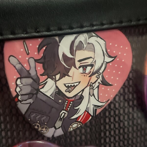 Honkai Star Rail HSR Heart Shaped Buttons Tinplate Badge Pin (blade/dan ...