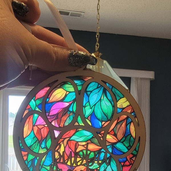 Rainbow Bridge Pet, Sun Catcher, Suncatcher Pet Memorial, Personalized ...