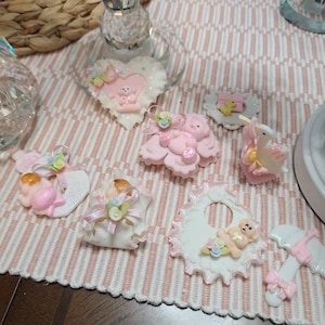 Stork Holding Baby Cake Topper, Centerpiece, Table Decor, Baby Shower ...