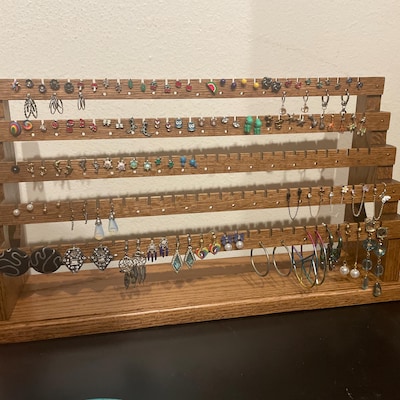 Made in USA Double Sided Large Standing Earring Holder Earring Storage ...