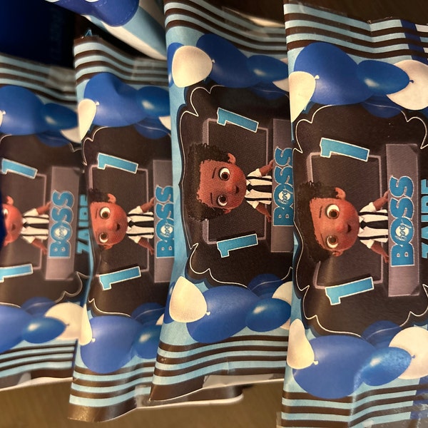 African American Black Boss Boy Baby Invitation, Royal Blue Boy Baby ...