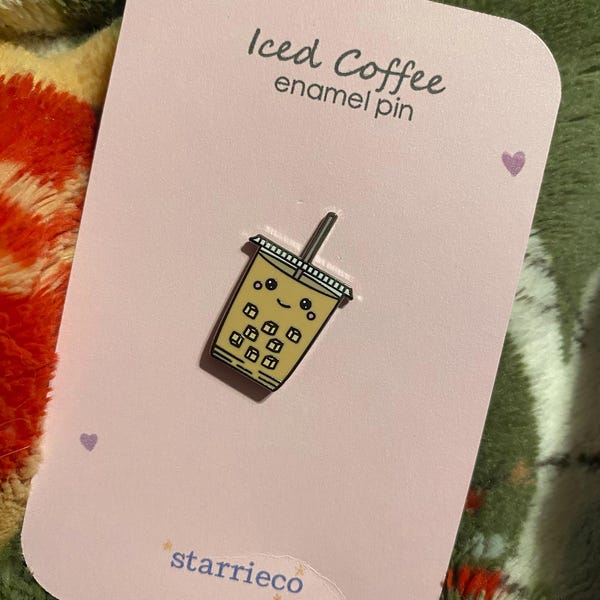 Iced Coffee Enamel Pin - Cute Pins - Cool Pins - Kawaii Pins - Etsy