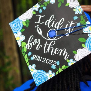 Custom eucalyptus Greenery Graduation Cap Topper/ | Etsy