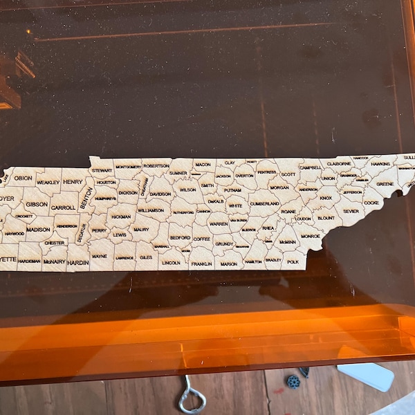 Digital State of Utah With Counties Map SVG, PDF, DXF, & Eps Puzzle ...