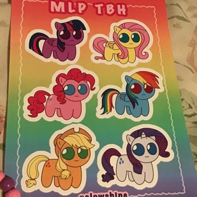 MLP TBH My Little Pony Autism Creature Vinyl Sticker Sheet A5 8x6 In ...