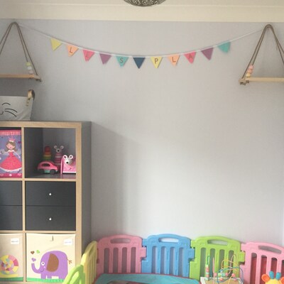 Pastel Bunting Nursery Wall Decor Pastel Rainbow Banner - Etsy