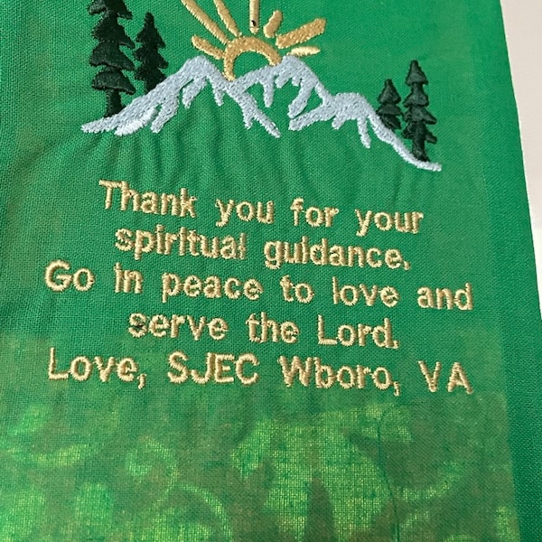 Green Pieced Stole, Ordinary Time Liturgical Stole - Etsy