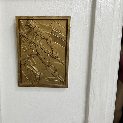 Art Deco Man Holding Spike Rene' Paul Chambellan Chanin Building Lobby ...