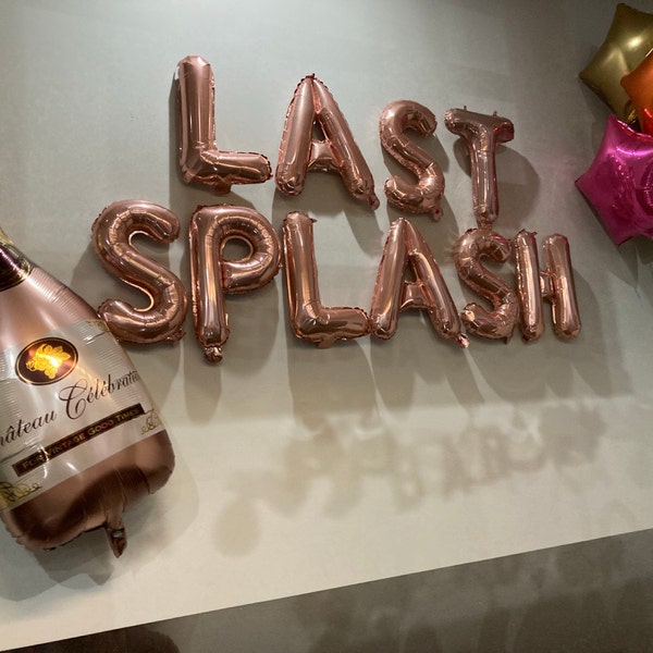 Last Splash Banner Bachelorette Party, Bridal Pool Party Tropical ...