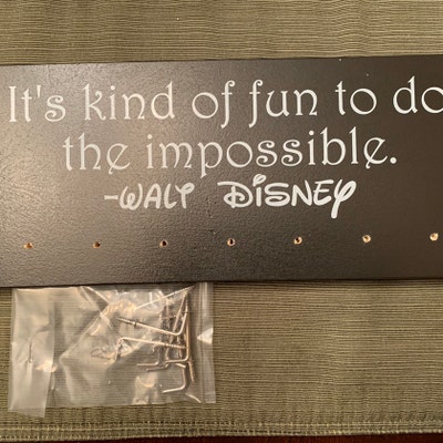 Disney Medal Holder It's Kind of Fun to Do the Impossible. Medium Walt ...