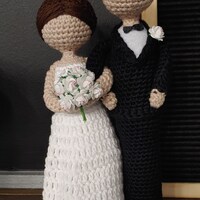 Loving Bride & Groom Amigurumi Crochet Doll Pattern Engagement Couple ...