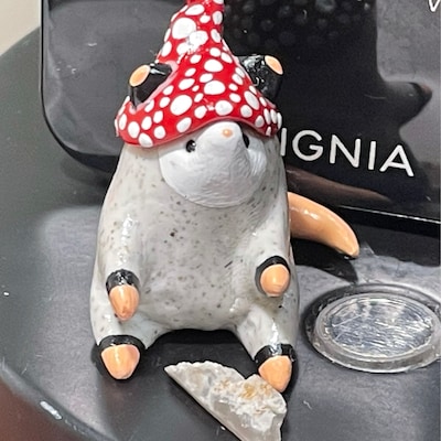 Made to Order Mushroom Crow Totem Raven Clay Figurine Crow - Etsy