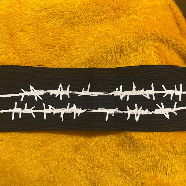 Barbed Wire Strip Patch - Screen Printed Patch - Punk - Hardcore - Etsy