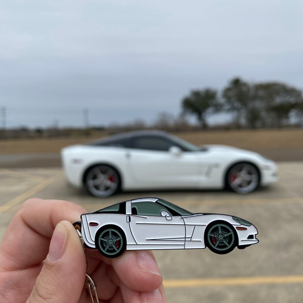 Corvette C6 Coupe Keychains 7 Colors Available Enamel on Metal - Etsy