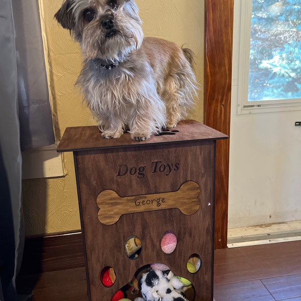 Wooden Dog Toy Box,dog Toys Storage,pet Toy Storage,pet Toy Box,dog ...
