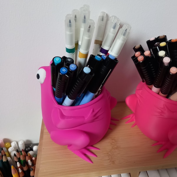 3D Printed Frog Pen Pot: Desk Stationary Holder - Etsy UK