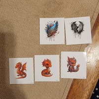 Black Dragon Chibi Kiss-cut Stickers, Fantasy Stickers for Tabletop ...