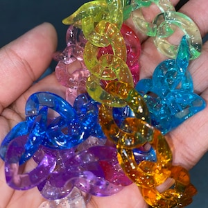 Glitter Plastic Chain27.5 Chunky Chain Linkstransparent - Etsy