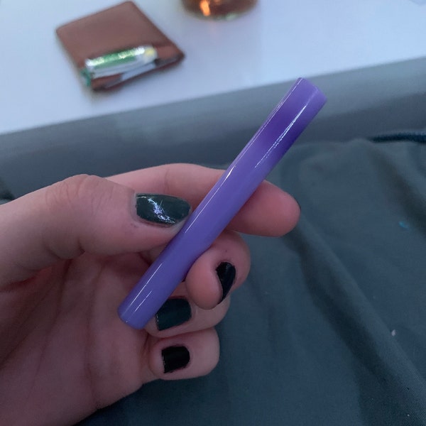 PURPLE Glass Blown One Hitter for Your Hitter Box / Dugout Box (please ...