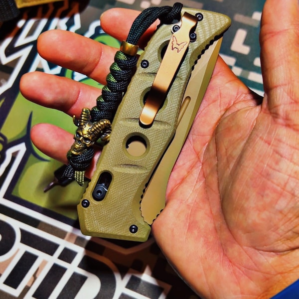 Benchmade Bugout 535 Replacement Scale Kit / CARBON FIBRE Blue Flake ...