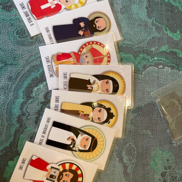 Set of 50 2x4 Saint Stickers With Feast Day. Kids Saint Stickers. First ...