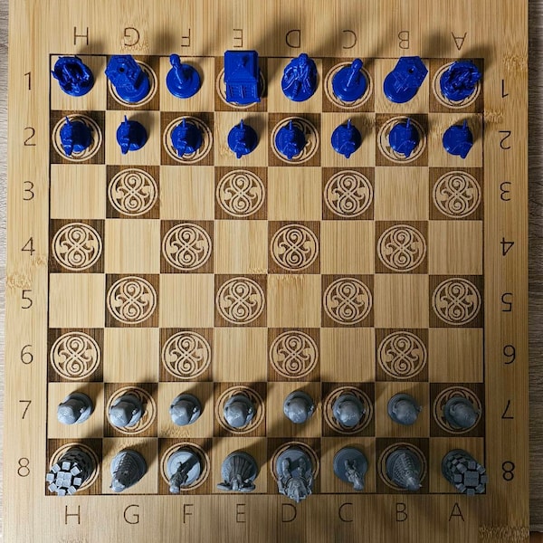 3D Printed Chess Set | Sealife Style - Etsy