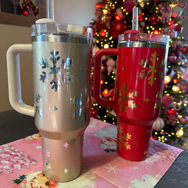 Stanley Cup Stickers, Flowers Decals Sheets, Decals for Tumbler 40 Oz ...